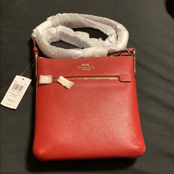 Coach | Bags | Coach Red Crossbody Leather Bag | Poshmark
